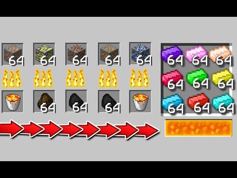 minecraft tek fırın AMA aynı anda farklı şeyler eritiyor!