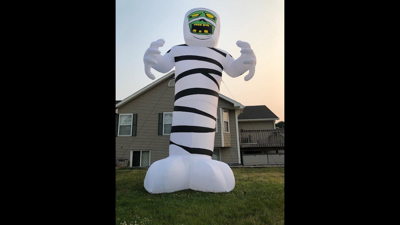 Review: Airflowz Inflatable Mummy - 20 foot Halloween inflatable - YouTube