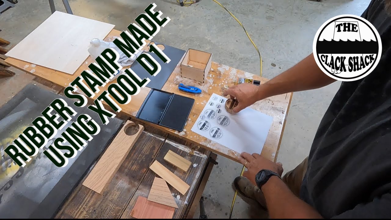 Rubber stamp made with XTool D1 - YouTube