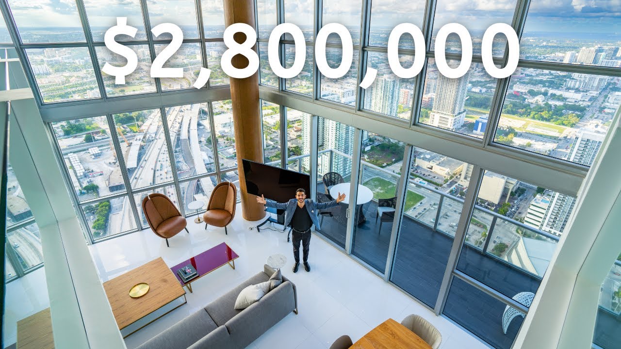 Inside a 2-Story Downtown Miami Penthouse with Breathtaking Views for ...