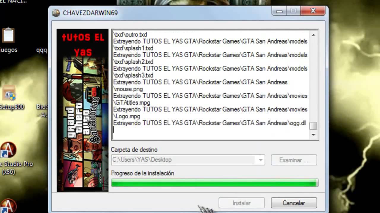 descargar gta san andreas portable para pc(HD) tutos el yas - YouTube