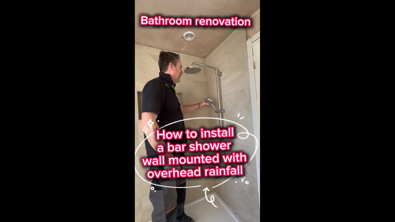 How to install a Shower Wall Mounted with overhead rainfall #Bathroom ...