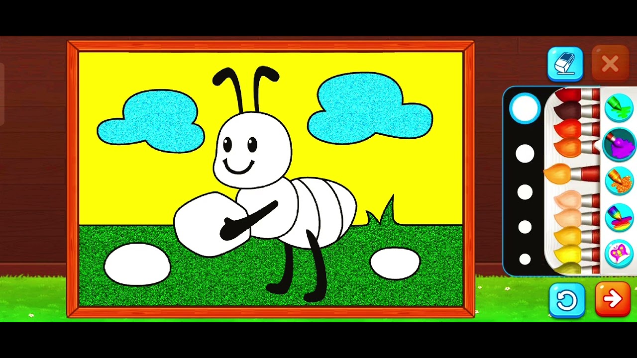 How to draw and paint Ant scenery| easy ant drawing#education# ...