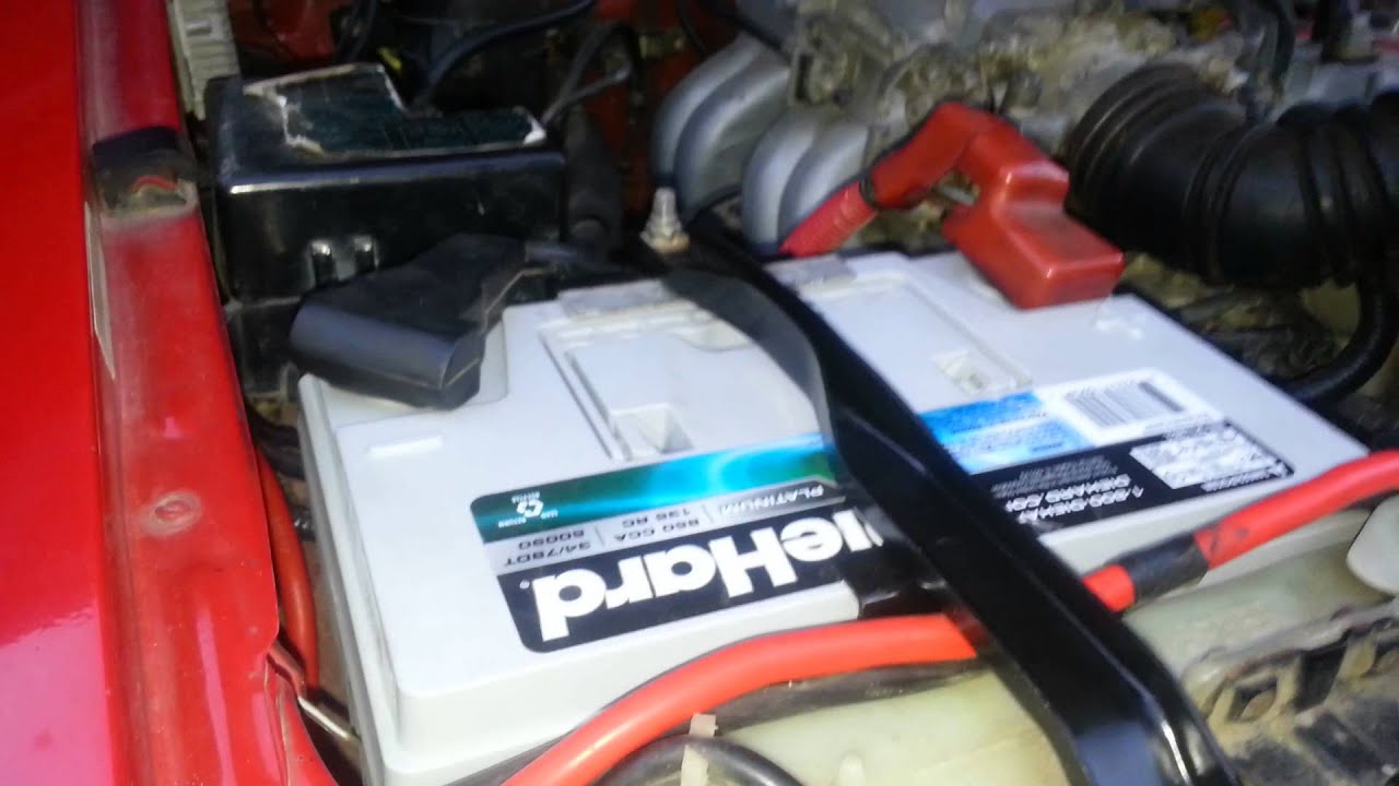 New OEM 87 4Runner Battery Hold down & new AMG bat - YouTube