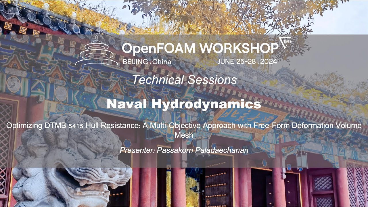 [OFW19] Optimizing DTMB 5415 Hull Resistance A Multi Objective Approach with Free Form... - YouTube