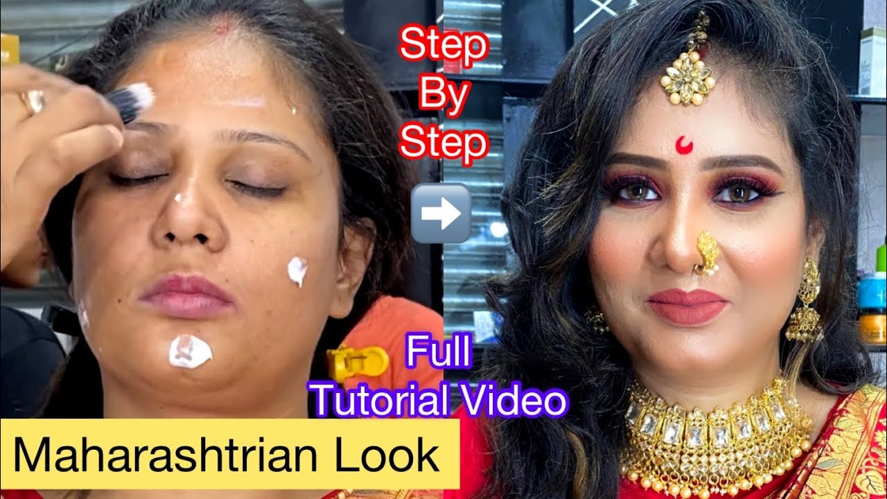 Marathi Bridal Look Class Demonstration Makeup step by Step Tutorial # ...
