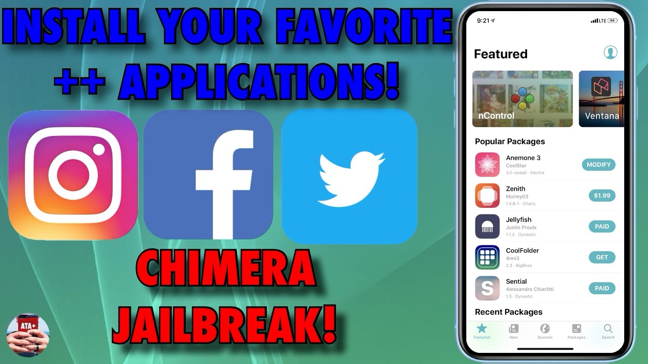 DOWNLOAD AND INSTALL YOUR FAVORITE ++ APPLICATIONS! CHIMERA JAILBREAK ...