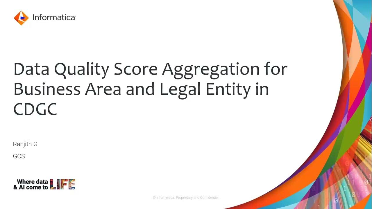 Data Quality Score Aggregation for Business Area and Legal Entity in CDGC - YouTube