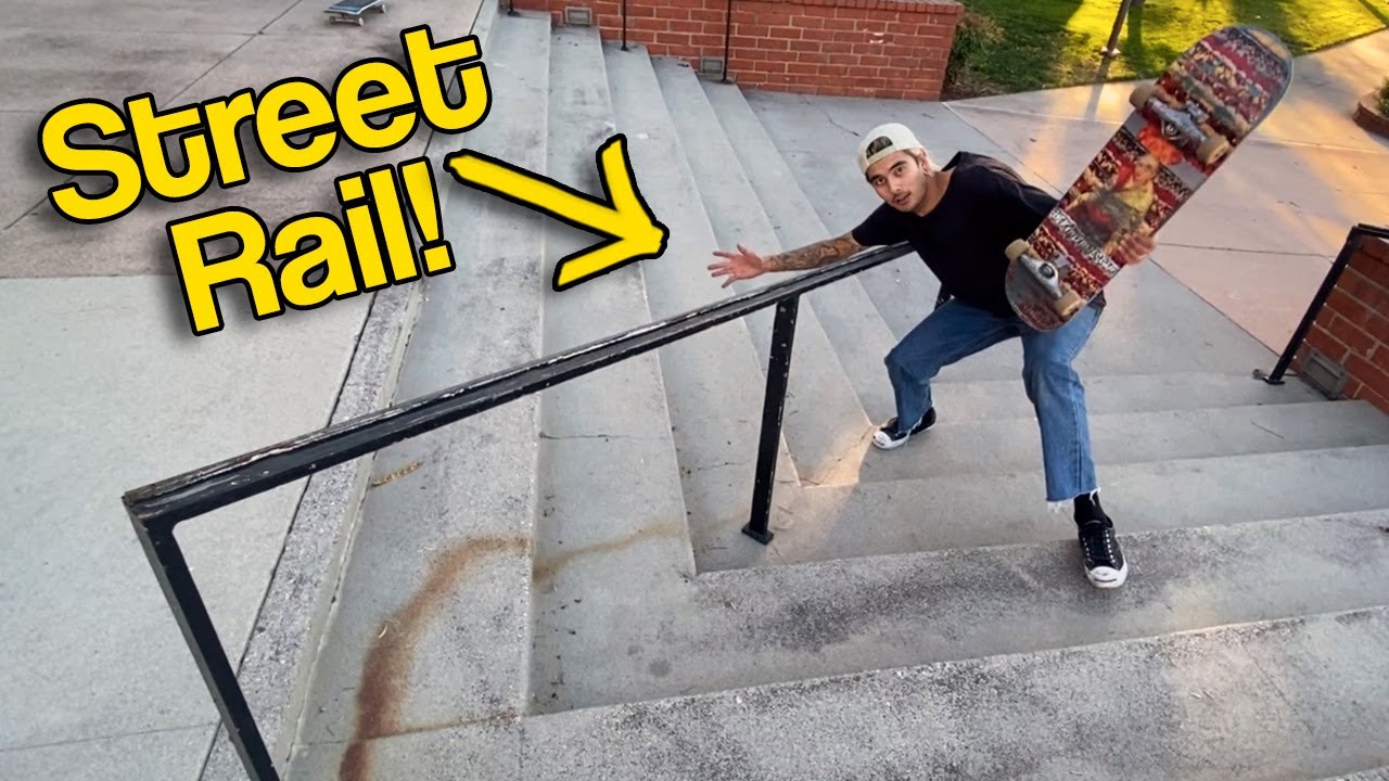 SKATING MY FIRST HAND RAIL - YouTube