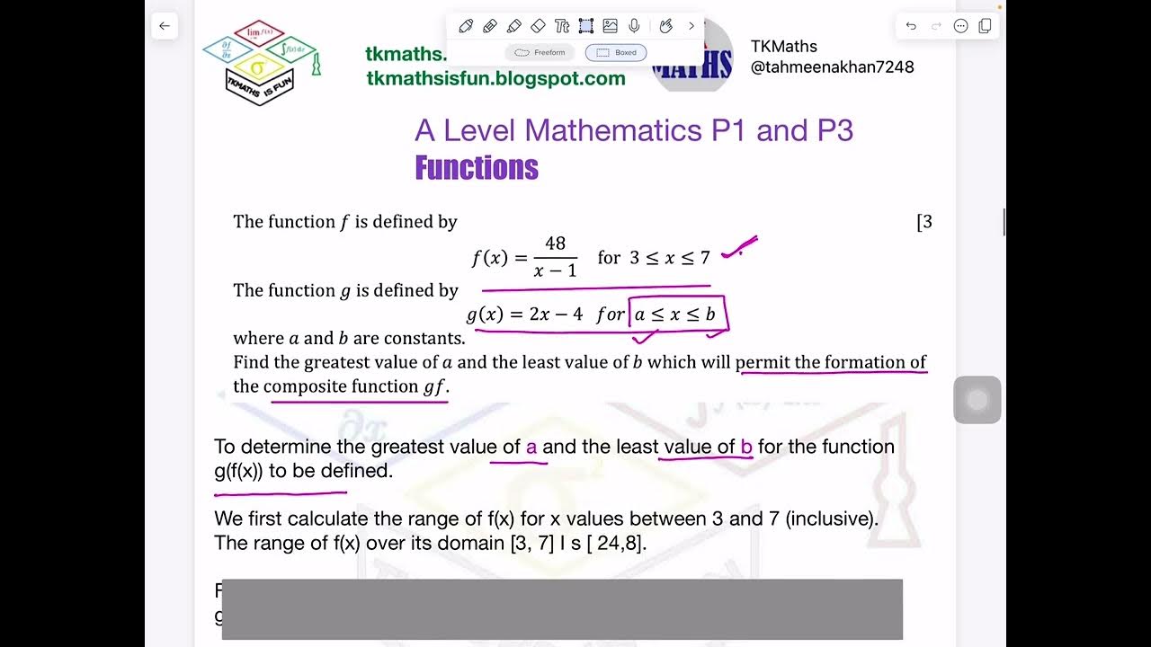 TKMaths A Level P1 and P3 Functions - YouTube