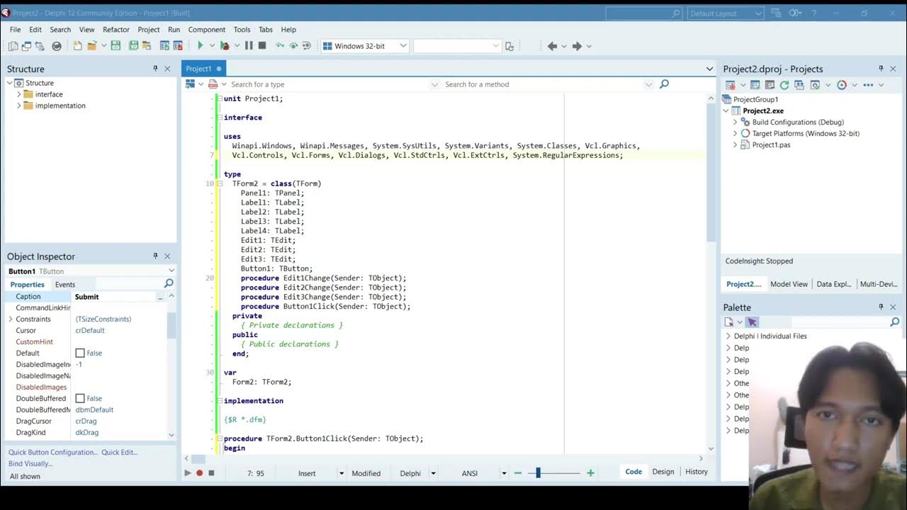 Form Validasi Regular Expresion (RegEx) Menggunakan Delphi/Object Pascal | Embarcadero Studio ...