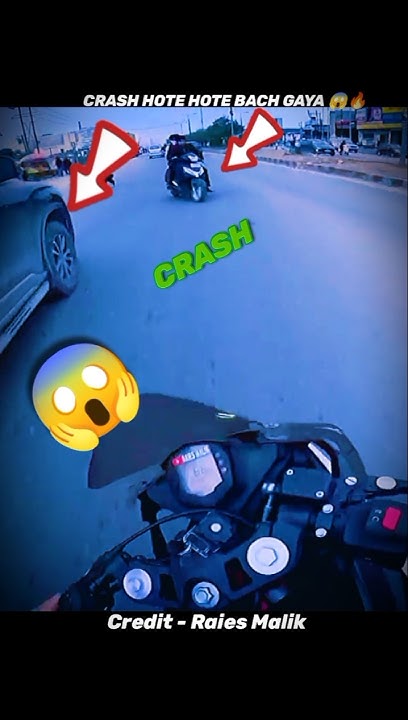 Crash hote hote bach gaya 😱🔥. // @raiesmalik #shorts #motovlog #bikelover #crash #ktmrc390 #bike ...