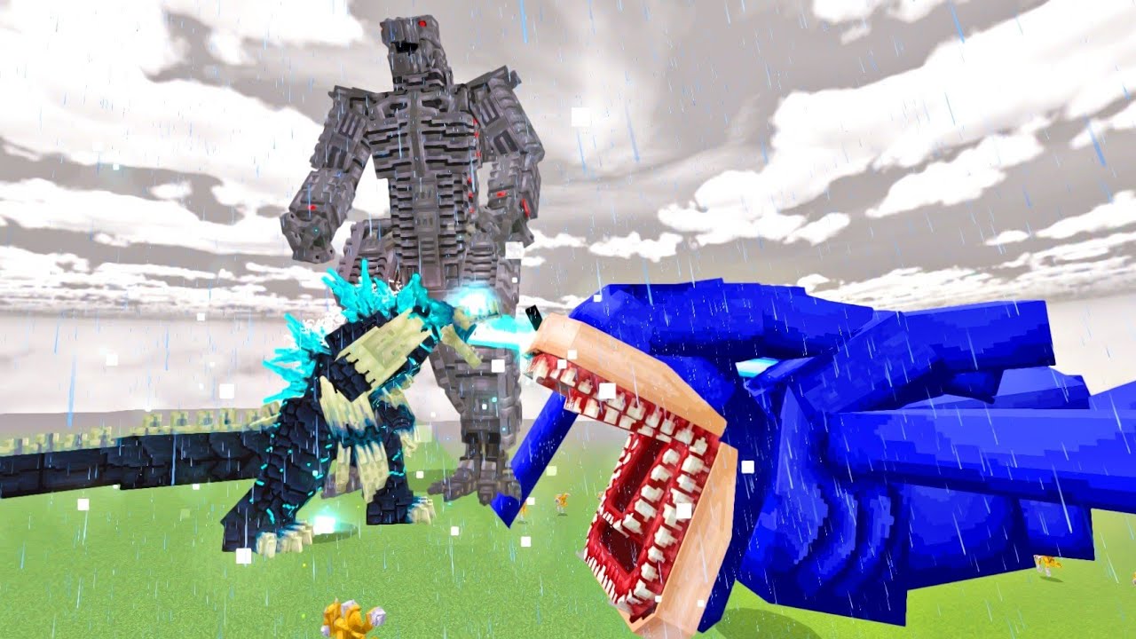 Shin Sonic vs Mecha Godzilla vs Wardenzilla! in Minecraft! - YouTube