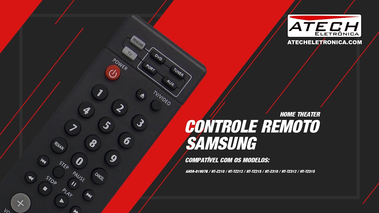 Controle Remoto Home Theater Samsung HT-TZ315 (780109) - YouTube