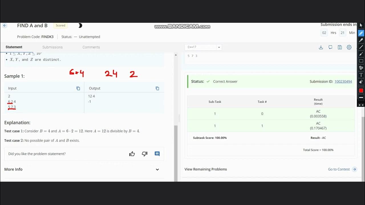 FIND A and B | FINDK3 | Codechef STARTERS 98 | Full Solution - YouTube