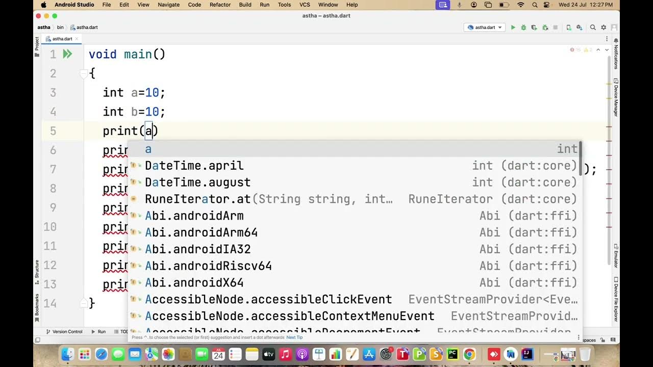 Dart Lecture -1(Print Function) - YouTube