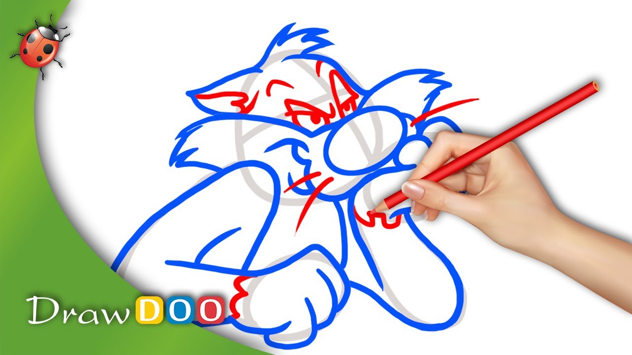 Sylvester from Looney Tunes Drawing Tutorial - YouTube