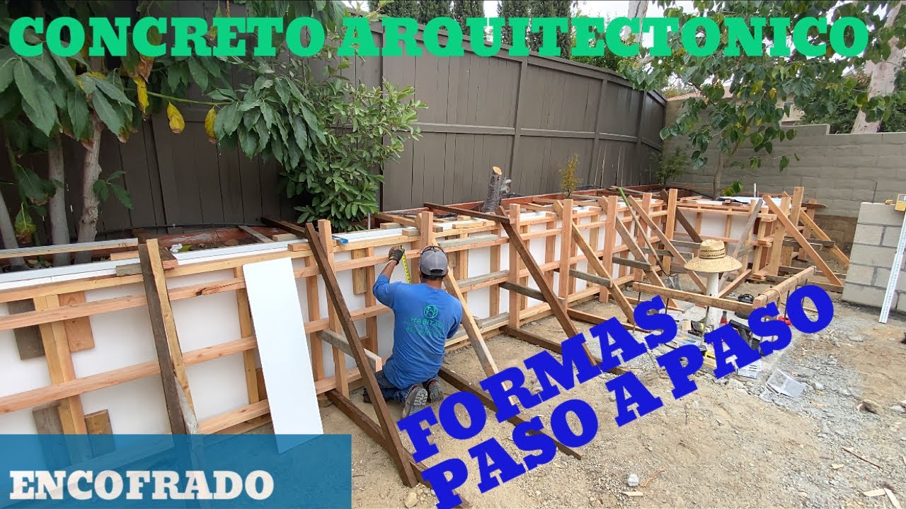 MURO DE CONTENCIÓN DE CONCRETO ARQUITECTÓNICO | Encofrado o formas paso ...