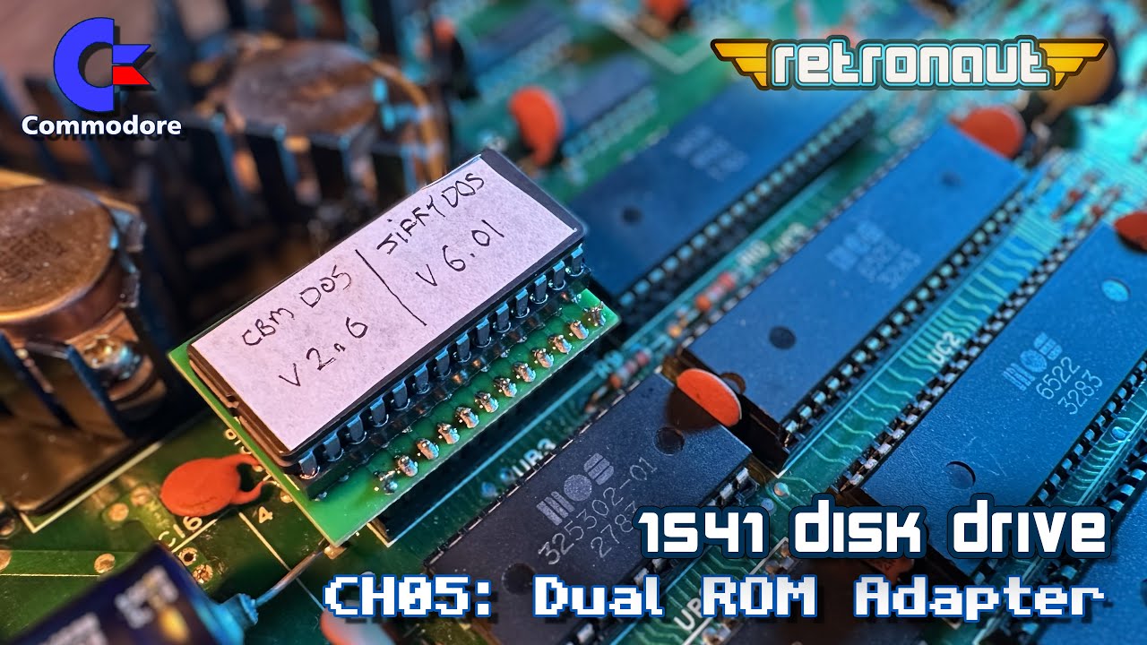 Commodore 1541 Disk Drive: Dual Kernal ROM Adapter - YouTube