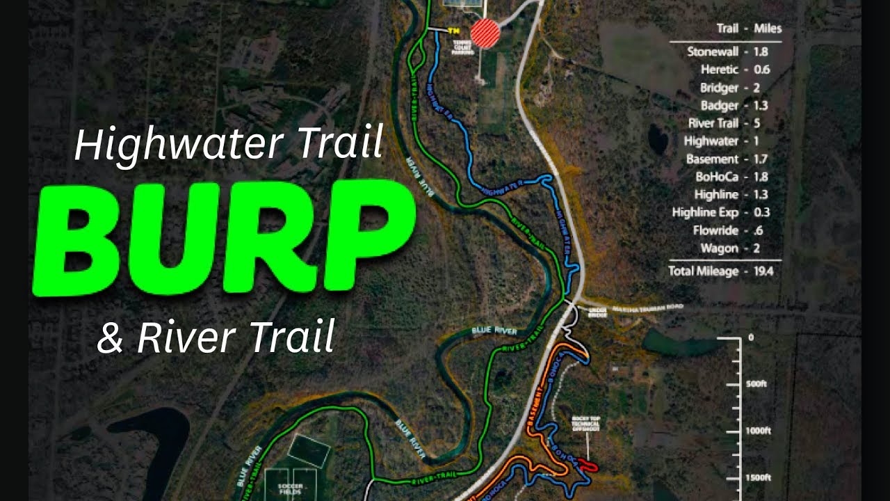 BURP | River trail to Highwater Trail | Blue River Parkway Trials ...