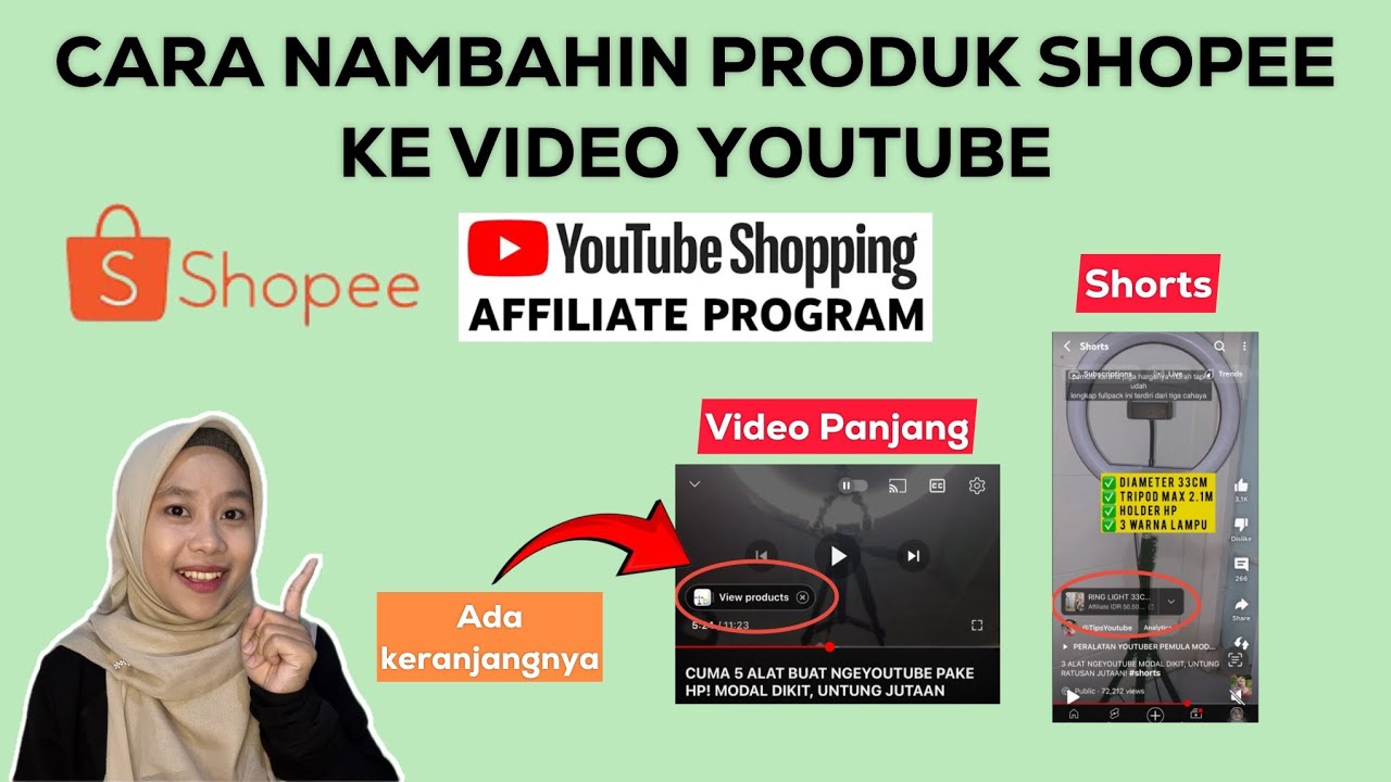 CARA MENAMBAHKAN PRODUK SHOPEE KE VIDEO YOUTUBE - YouTube