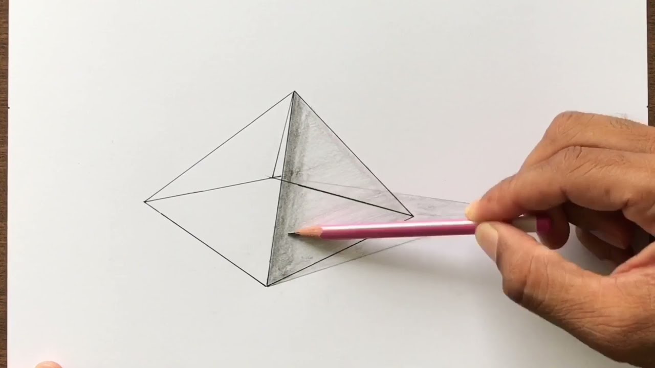 How To Draw A Square Pyramid