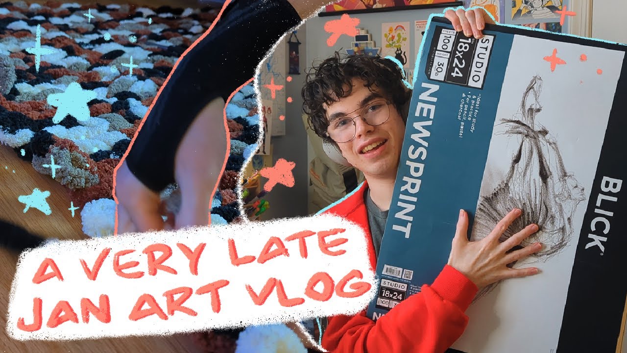 A Very Late Art Vlog (Jan 2024 Art Studio Vlog) - YouTube