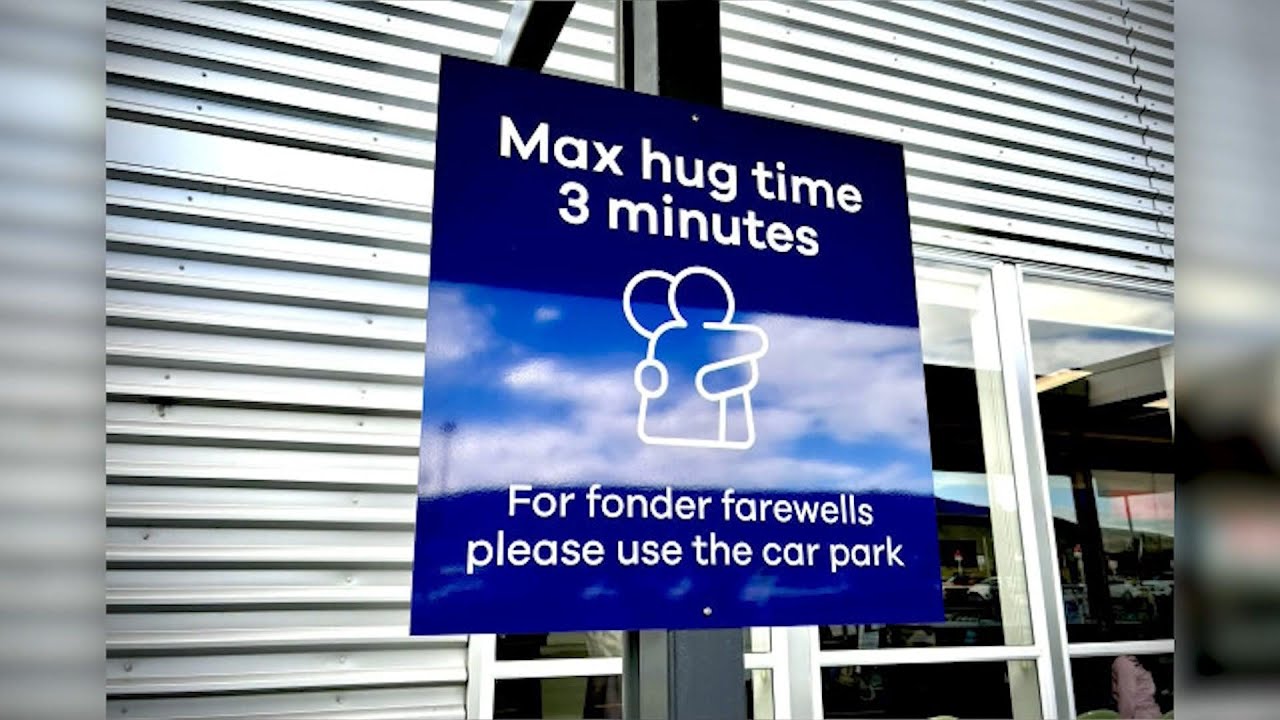 'Max hug time 3 minutes' | Airport in New Zealand limiting goodbye ...