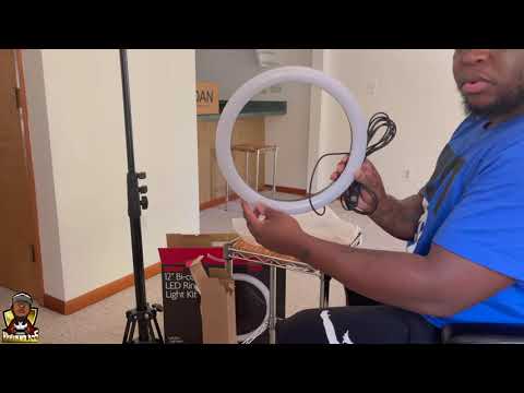 Sunpak - 12" Bicolor LED Ring Light Kit Unboxing - YouTube