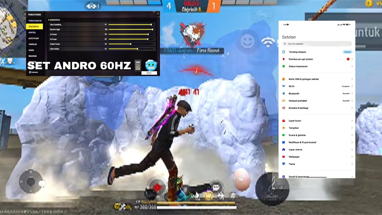 SET ANDRO 60HZ📱🥶 SENSITIVITAS FF AUTO HEADSHOT😱AIM LOCK PALA🥶👽DRAG DIKIT HEADSHOT🥶👽 - YouTube