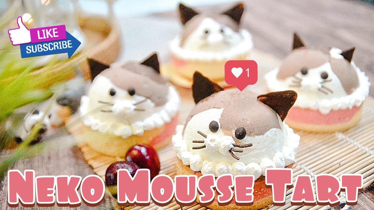 Triple Chocolate Cat Mousse Tart l Diary#17 - YouTube