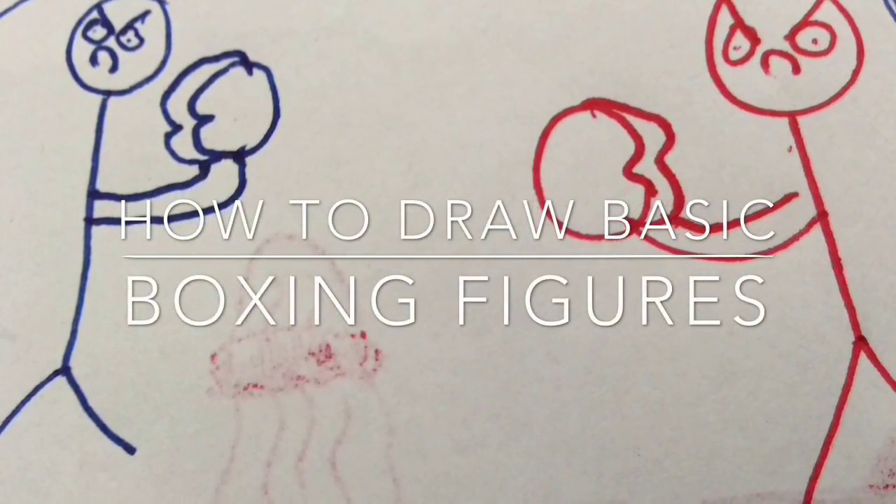How to draw ~BASIC~ stick figures boxing - YouTube