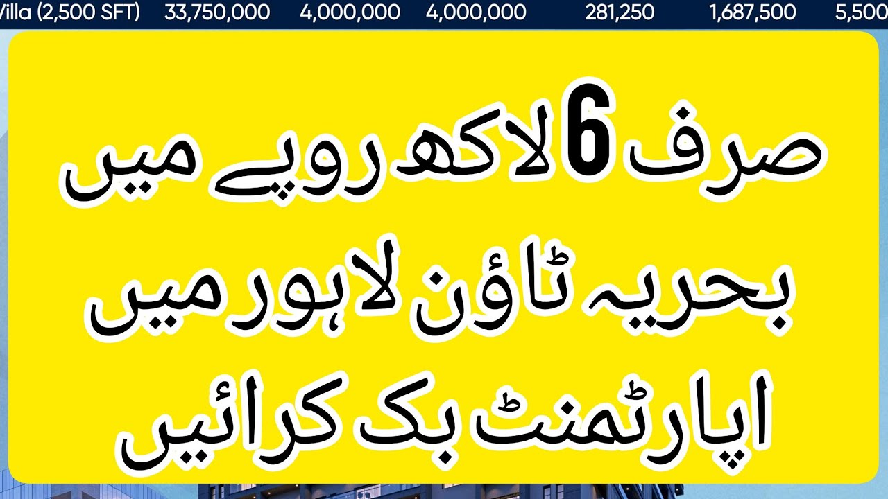 Bahria Prime Apartment Booking from 600,000/- - YouTube