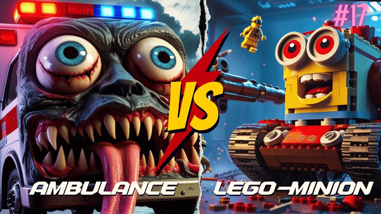 MONSTER BATTLE: Mutated Ambulance ⚔️ LEGO Minion💥 - Tiles Hop Clash! 🏆 ...