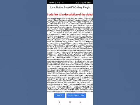 Ionic native Base64 To Gallery cordova plugin - YouTube
