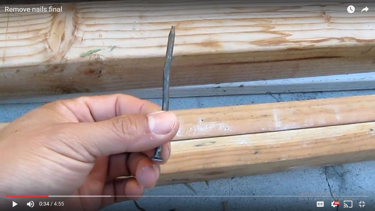 DIY How To Remove Nails From Reclaimed Used 2x4 Wood Lumber YouTube