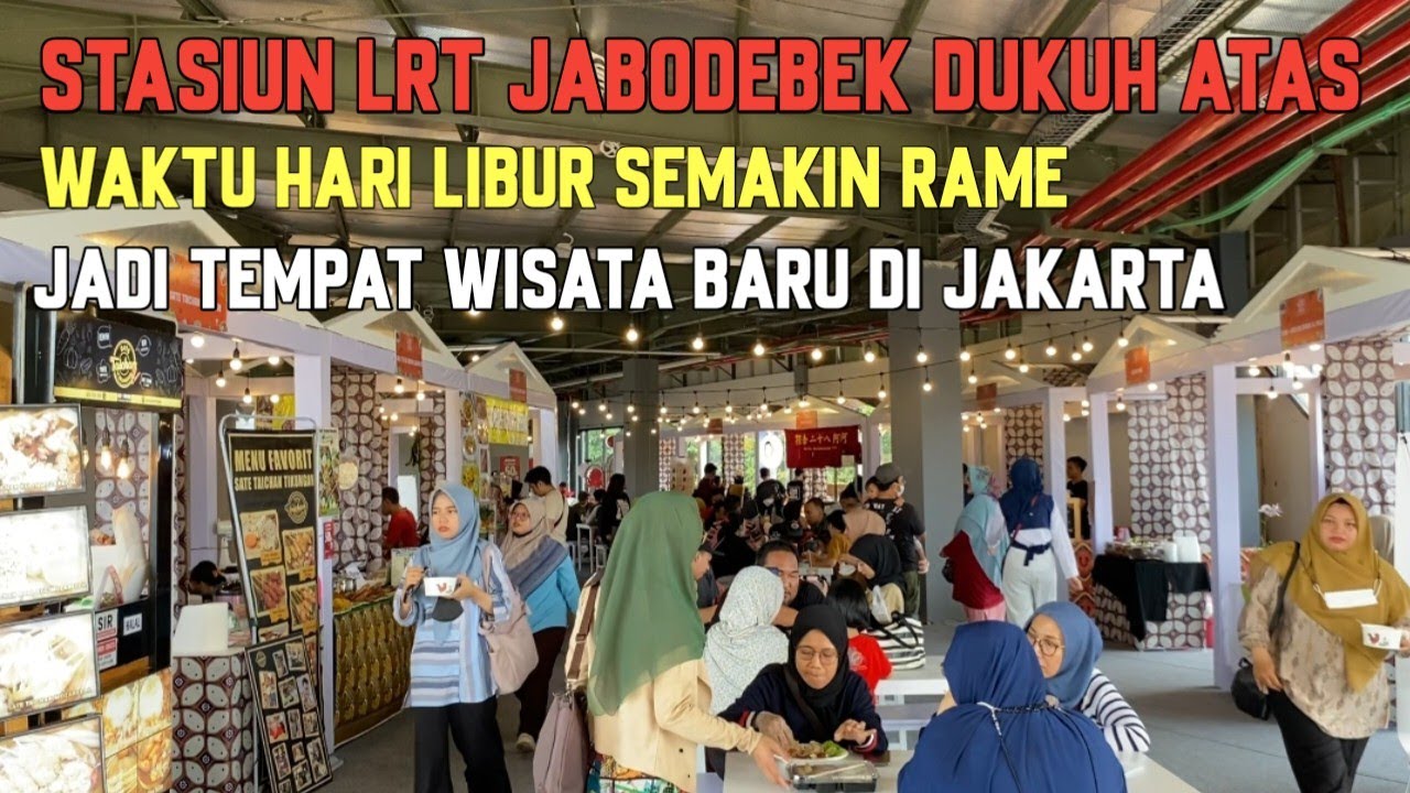 Stasiun lrt jabodebek dukuh atas Rame banget hari libur - YouTube
