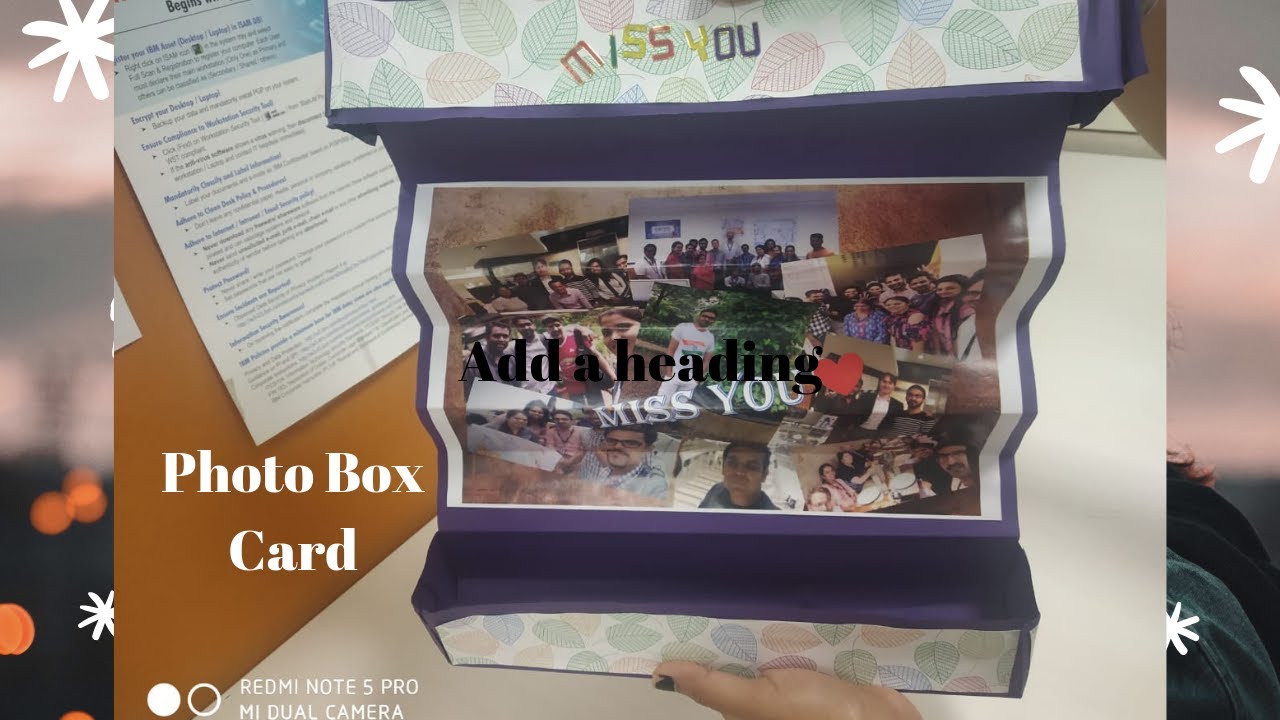 Surprise box card | photo box card | Handmade card - YouTube