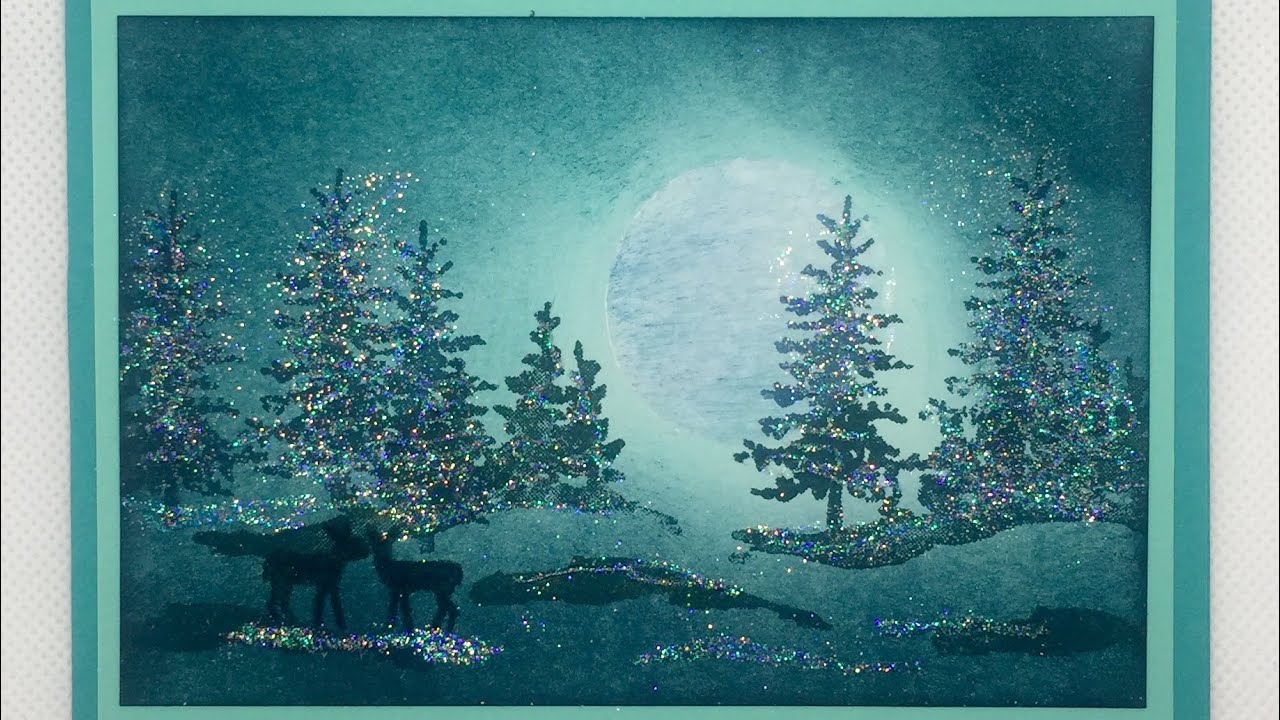 Snow Scene with Snow Front Stamp Set - YouTube