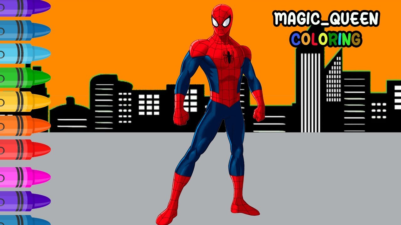 BELAJAR CERIA....MEWARNAI GAMBAR MANUSIA LABA - LABA (SPIDERMAN ...