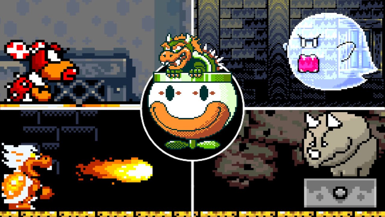 Super Mario World (SNES) All Bosses (No Damage) - YouTube