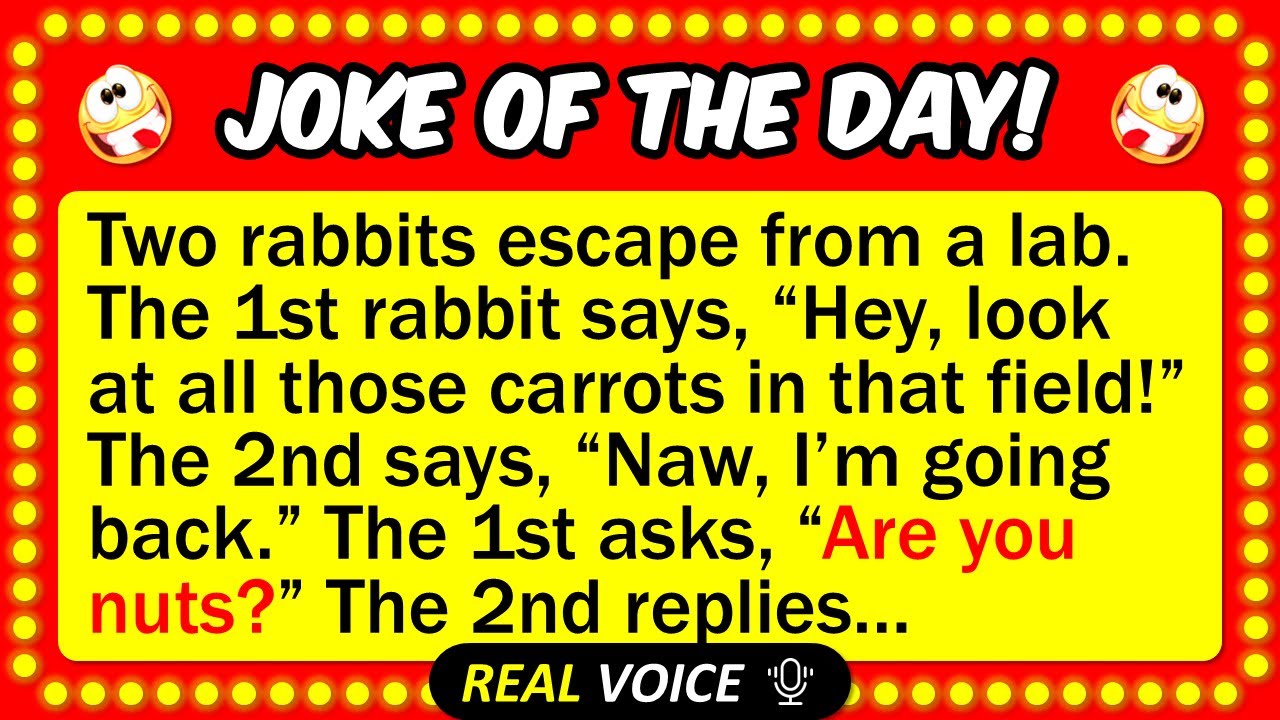 🤣 BEST JOKE OF THE DAY! - A wild rabbit is captured and taken to a ...