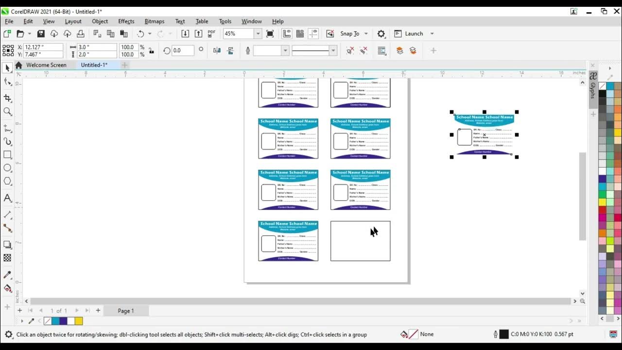 How to create ID Cards using CorelDraw and MS Excel - YouTube