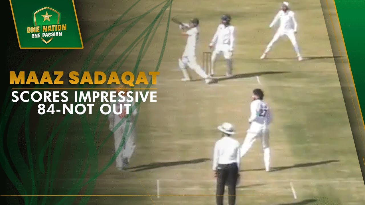 Maaz Sadaqat scores impressive 84 not out | KRL vs Ghani Glass ...
