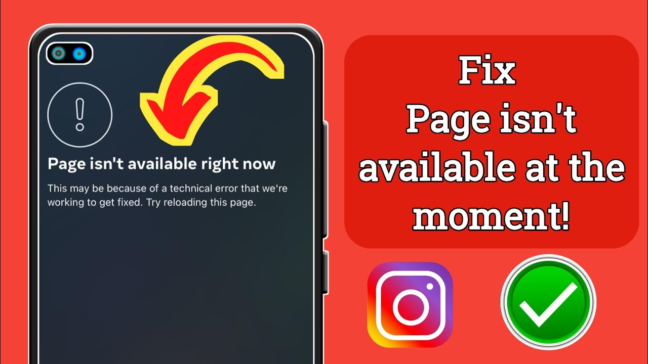 Fix Page isn't available at the moment on Instagram Page isn't ...