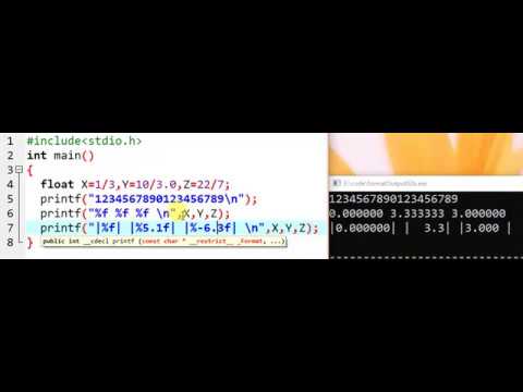 C - format Output %f float data type - YouTube