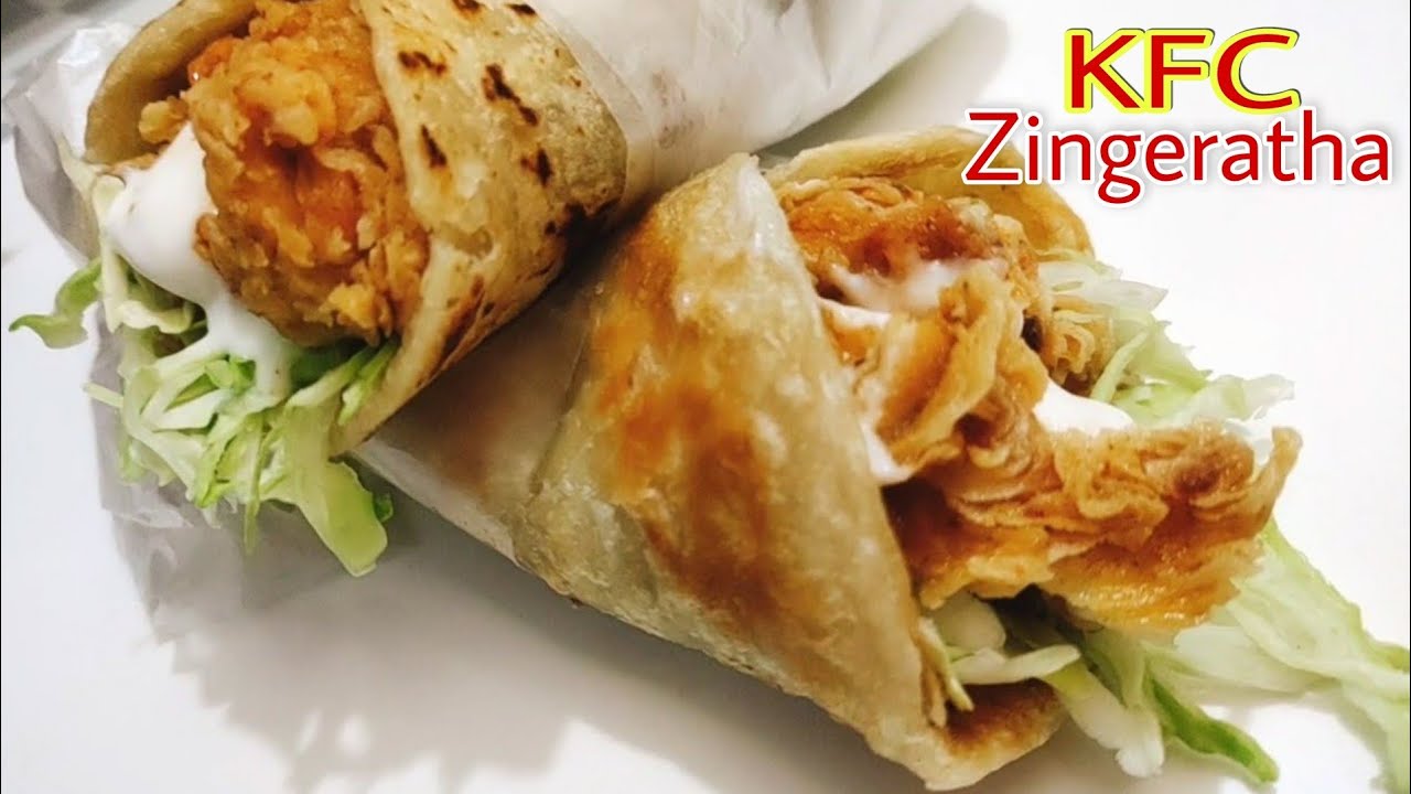 KFC ZINGERATHA ! Zinger Roll Recipe | Zinger Paratha Recipe at Home | # ...