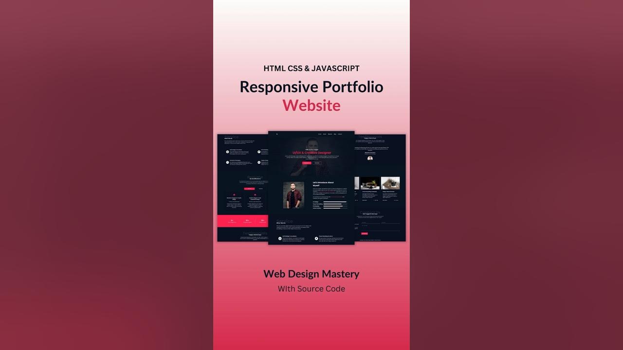 Responsive Portfolio Website Using HTML CSS And JavaScript From Scratch #webdevelop #webdesign ...