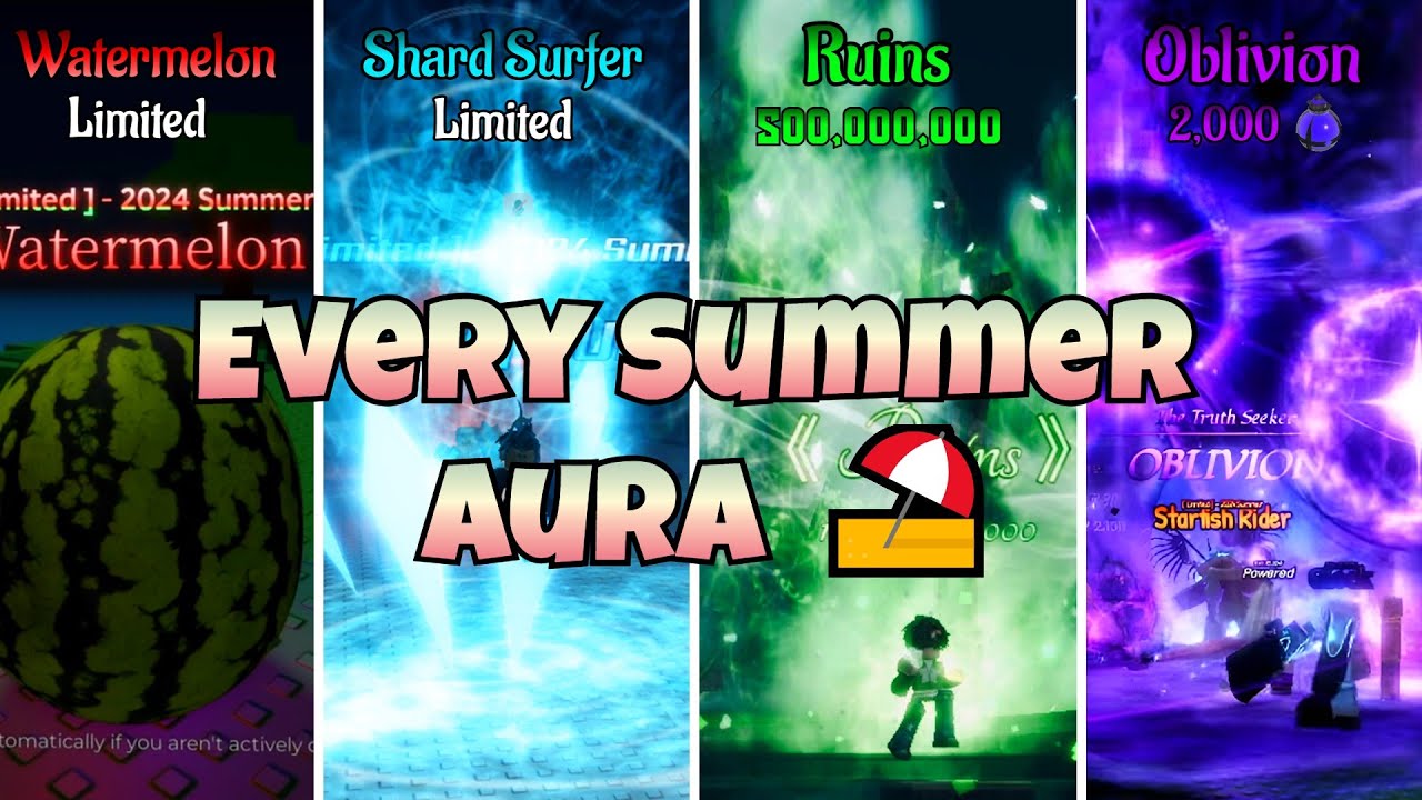 Sols RNG┃EVERY Summer Aura 🏖️ & How to Get Them┃UPD 8.5 - YouTube