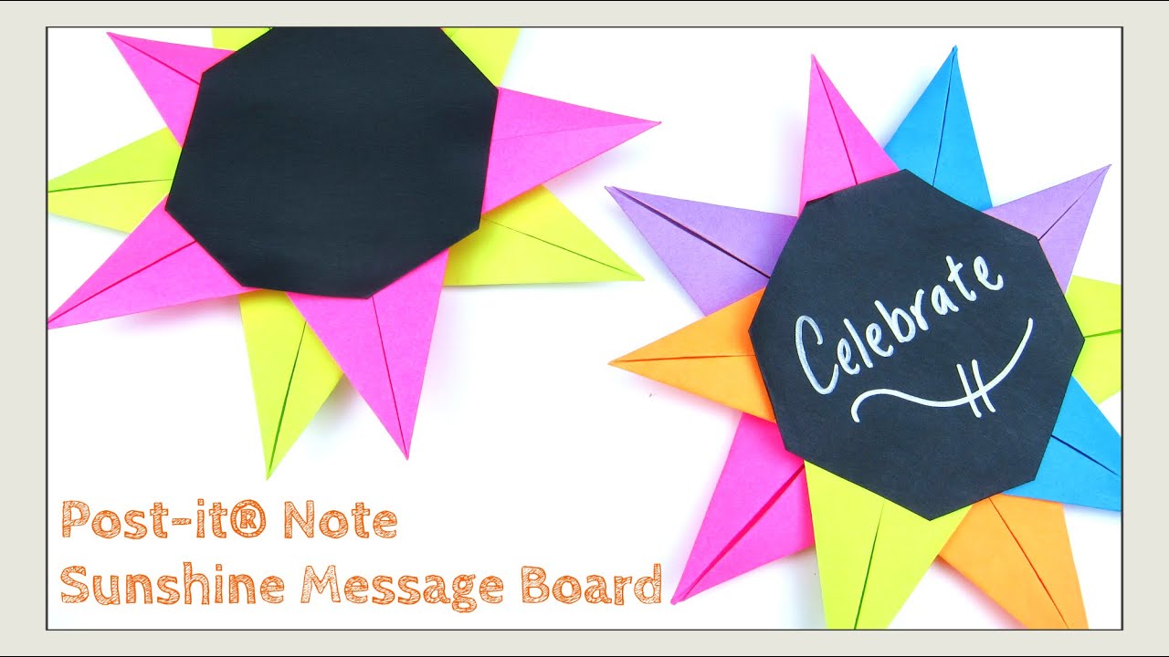 Paper Crafts DIY Post it Note Crafts Sunshine Message Board YouTube paper-crafts-diy-post-it-note-crafts-sunshine-message-board-youtube